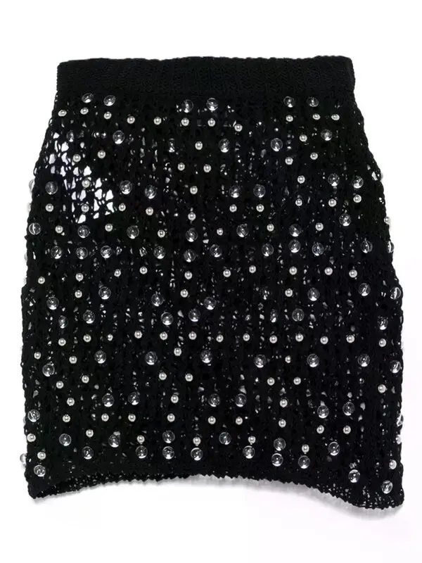 Coperni Beaded Knitted Mini Skirt