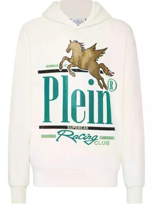 Philipp Plein Racing Club Hoodie - Neutrals