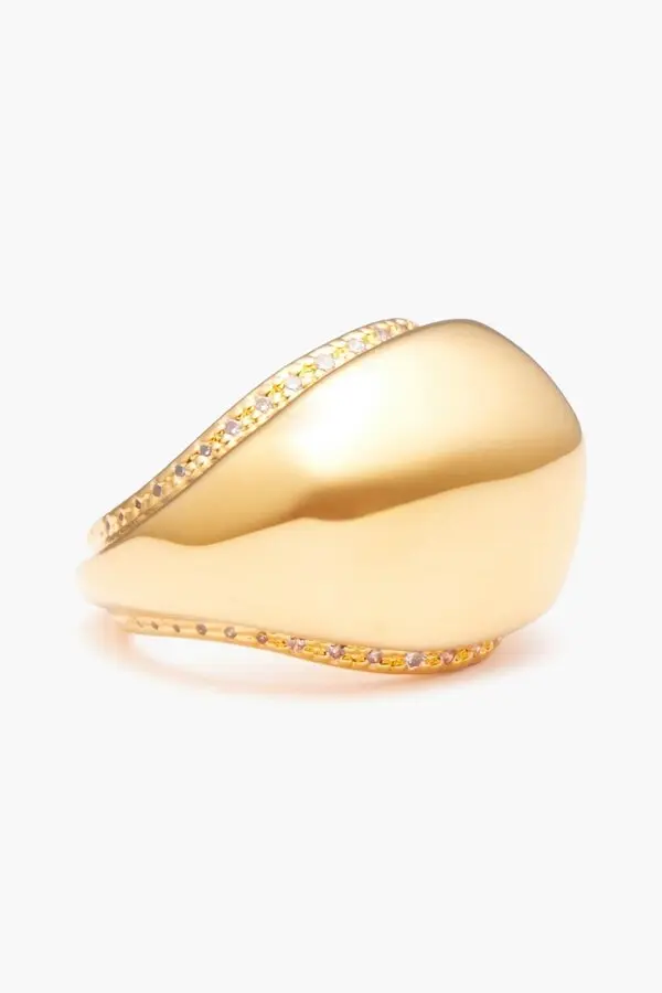 Zimmermann Tone Crystal Ring - Gold