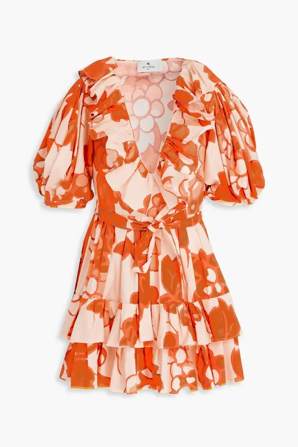 Etro Ruffled Printed Mini Dress