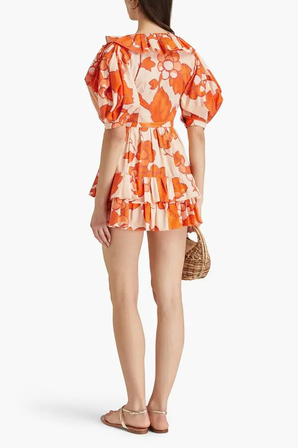 Etro Ruffled Printed Mini Dress