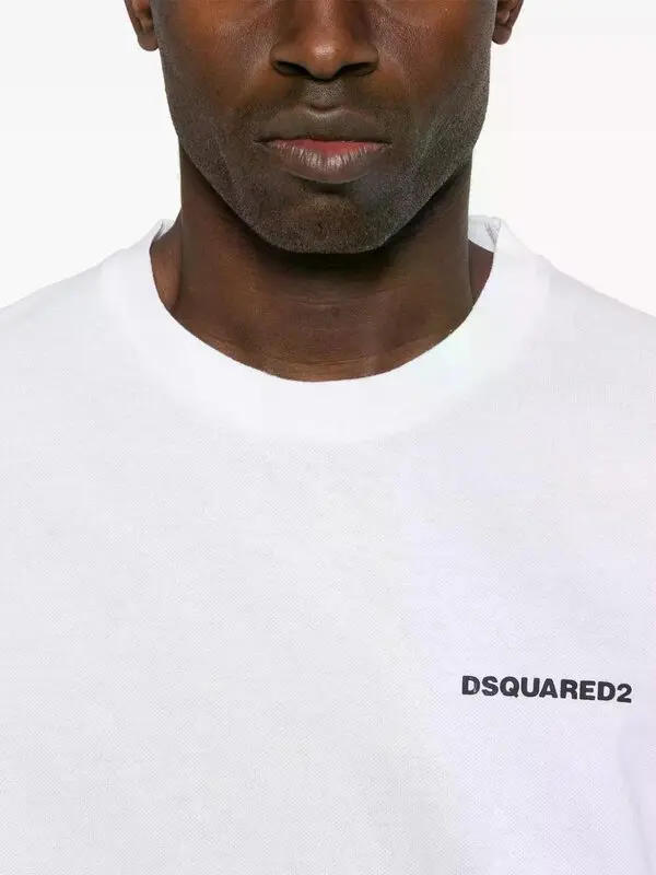Dsquared2 Rubberised Logo-print T-shirt - White