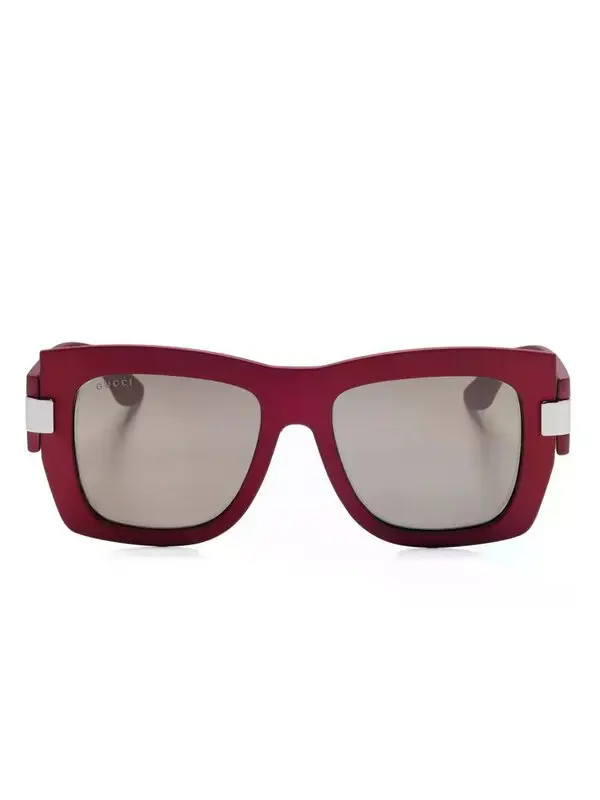 Gucci Oversize-frame Sunglasses - Red