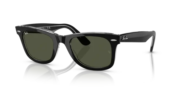 Ray-ban Wayfarer Sunglasses - Noir Sur Transparent