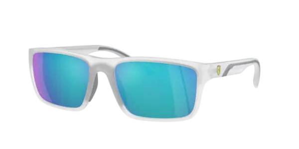 SCUDERIA FERRARI Rectangle Frame Sunglasses - Opal Grey Matte