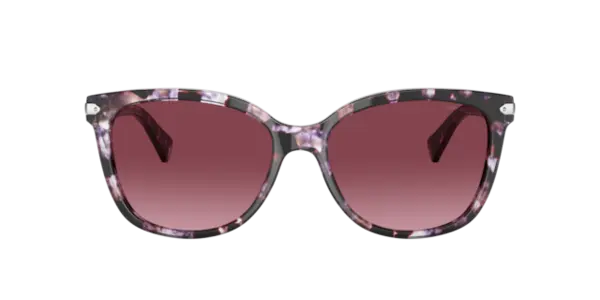 COACH Acetate Cat Eye Sunglasses - Purple Tortoise