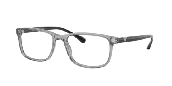 Emporio Armani Rectangle Eyeglasses - Transparent Grey