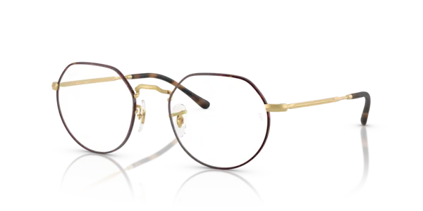 Ray-ban Octagon Eyeglasses - Matte Havana On Matte Arista Gold