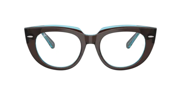 Ray-ban Doreen Eyeglasses - Brown On Transparent Blue