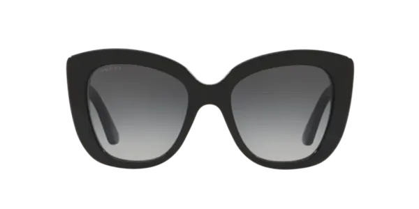 Gucci Sunglasses With Grey Gradient Lenses - Shiny Black