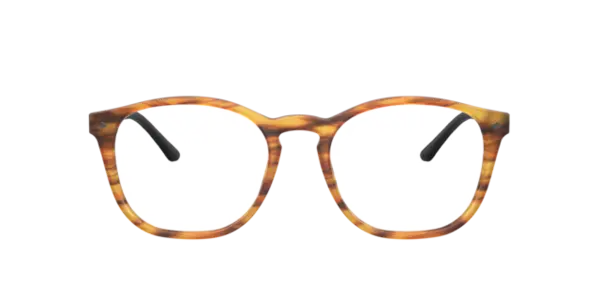 Giorgio Armani Phantos Eyeglasses - Matte Striped Light Brown