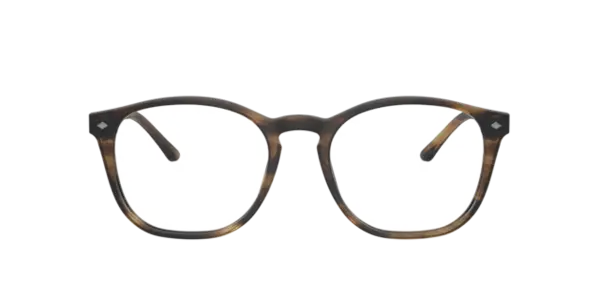 Giorgio Armani Ar7074 Eyeglasses - Striped Matte Dark Brown