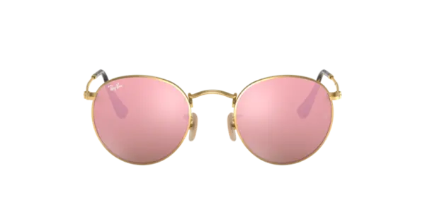 Ray-ban Round Flat Lens Sunglasses - Arista Gold