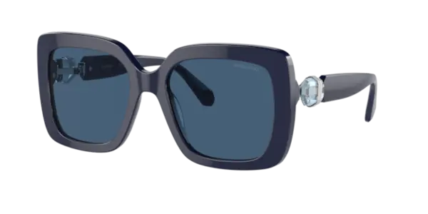 SWAROVSKI Sk6001 Square Frame Sunglasses - Opal Blue