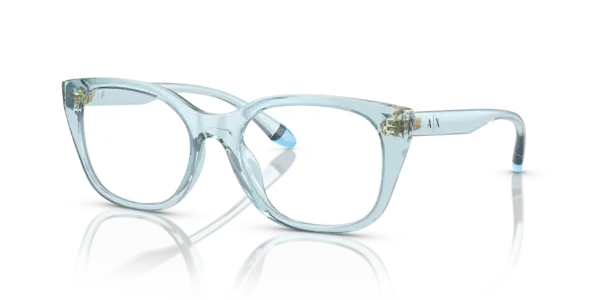 Armani Exchange Eyeglasses - Shiny Transparent Azure