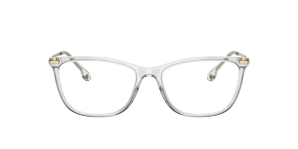 Versace Pillow Eyeglasses With Strass - Transparent Grey