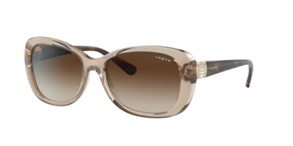 VOGUE Butterfly Sunglasses With Strass - Transparent Light Brown