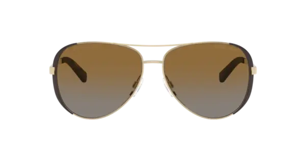 Michael Kors Chelsea Aviator Sunglasses - Gold,brown