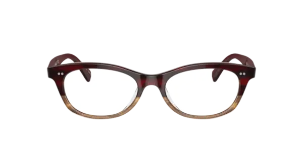 Oliver Spencer Square Eyeglasses - Red Tortoise Gradient