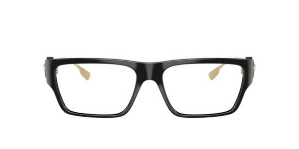 Versace Rectangle Optical Glasses - Black