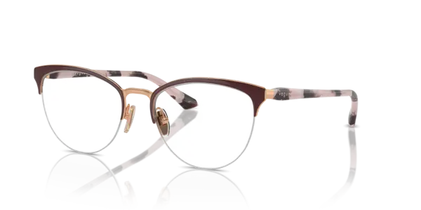 VOGUE EYEWEAR Full Rim Eyeglasses - Top Bordeaux,rose Gold