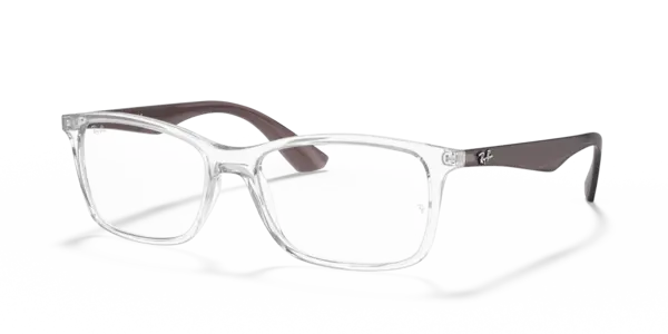 Ray-ban Full Rim Rectangle Eyeglasses - Traslúcido