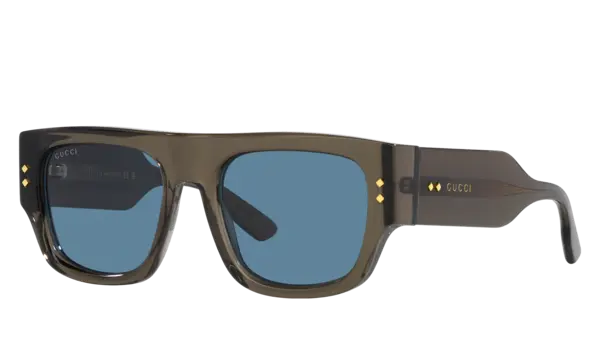 Gucci Full Rim Square Frame Sunglasses - Gris