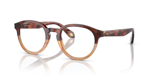 Giorgio Armani Eyeglasses Full Rim Round Frame - Rouge Havana,miel Havana