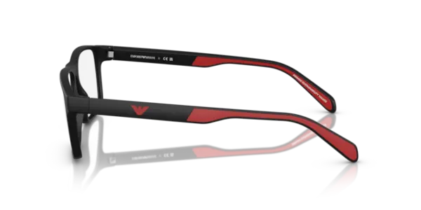 Emporio Armani Rectangle Eyeglasses - Matte Black