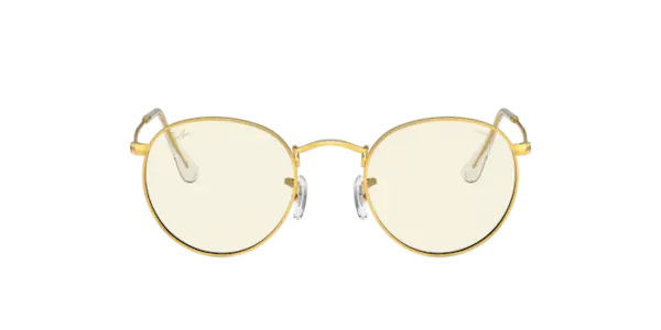 Ray-ban Round Flash Lenses Sunglasses - Gold