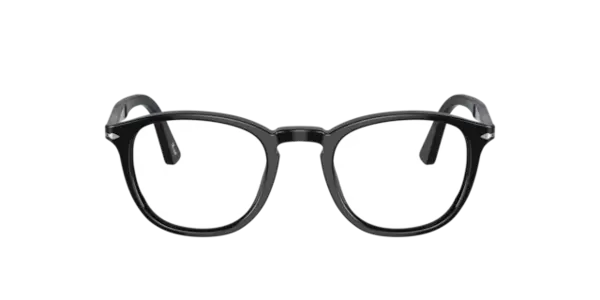 Persol Full Rim Rectangle Eyeglasses - Black