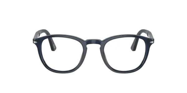 Persol Full Rim Rectangle Eyeglasses - Transparent Blue