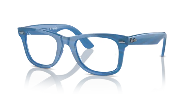 Ray-ban Full Rim Eyeglasses - Photo Azul Con Rayas
