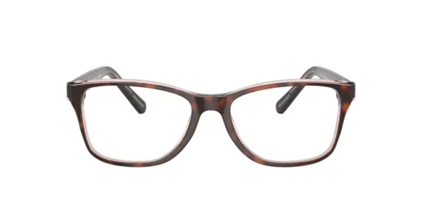 COACH Rectangle Eyeglasses - Tortoise On Transparent Pink
