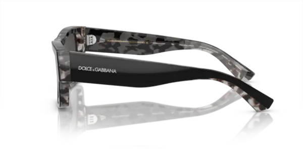Dolce & Gabbana Rectangle Sunglasses - Black On Grey Havana