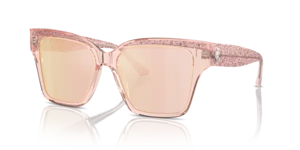 JIMMY CHOO Jc5003 Sunglasses - Transparent Rose Pailleté