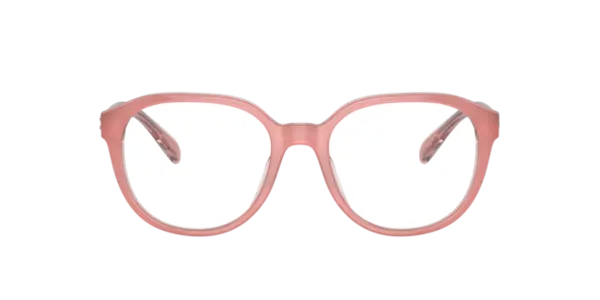 COACH Round Frame Eyeglasses - Milky Pink,transparent Pink