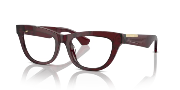 Burberry Full Rim Square Frame Eyeglasses - Rojo De Cuadros