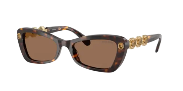 SWAROVSKI Irregular Sunglasses - Havana