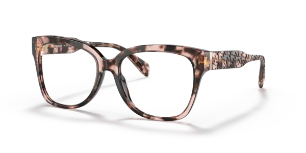 Michael Kors Full Rim Square Eyeglasses - Écaille De Tortue Rose