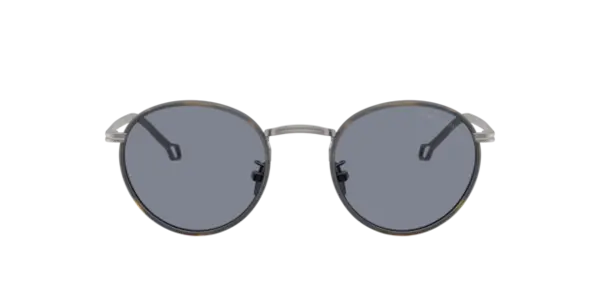 Giorgio Armani Round Sunglasses With Metal Frame - Matte Gunmetal