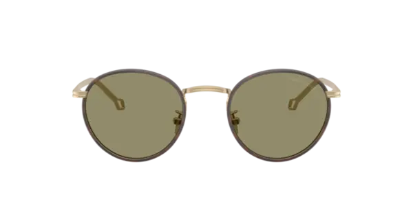 Giorgio Armani Round Sunglasses With Metal Frame - Matte Pale Gold