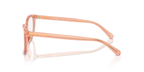 COACH Full Rim Pillow Eyeglasses - Transparent Saddle