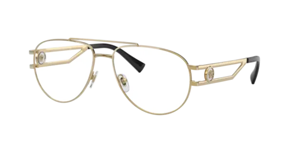 Versace Pilot Eyeglasses - Gold