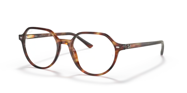 Ray-ban Full Rim Octagon Eyeglasses - Striped Havana