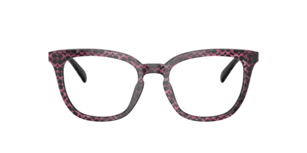 COACH Square Eyeglasses - Ruby Pearl Signature C