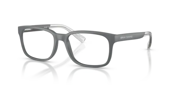 Armani Exchange Full Rim Rectangle Eyeglasses - Matte Grey