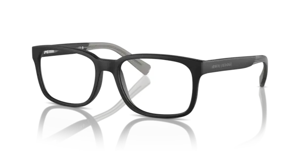 Armani Exchange Full Rim Rectangle Eyeglasses - Noir Mat