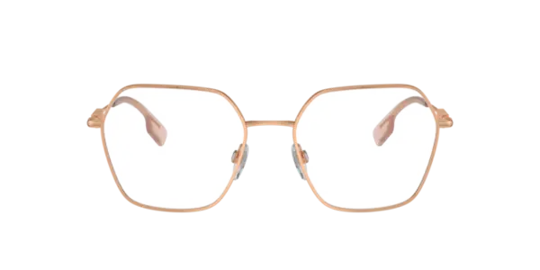 Burberry Full Rim Irregular Eyeglasses - Rose Gold
