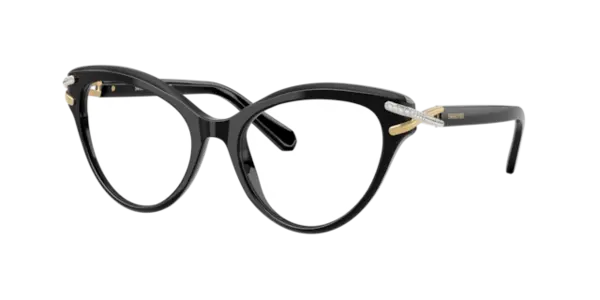 SWAROVSKI Acetate Cat-eye Eyeglasses - Black